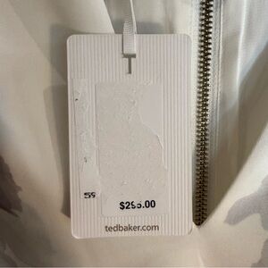 Ted Baker | Dresses | Ted Baker Sz 4 White Pastel Floral Below Knee ...